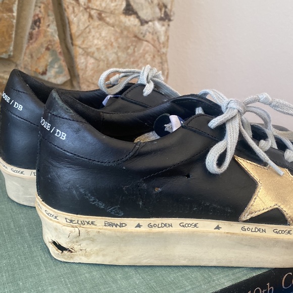 Golden Goose | Shoes | Golden Goose Db Ggdb Hi Star Black Gray Leather ...